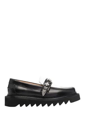 Toga Buckle-detail Loafers - Black