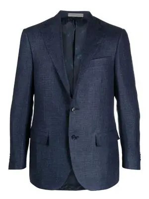 CORNELIANI Single-breasted Linen/flax Blend Blazer