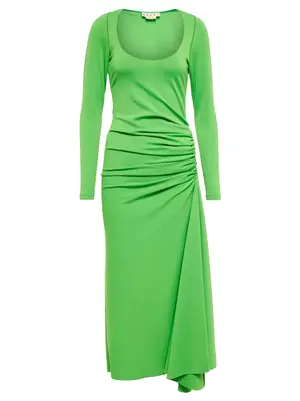 Marni Ruched Midi Dress - Green