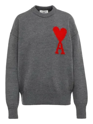 Ami De Cœur Wool Sweater - Grey