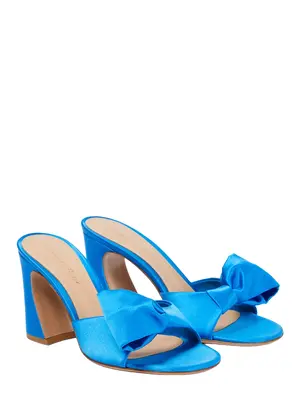 GIANVITO ROSSI Rosie Satin Mules - Blue
