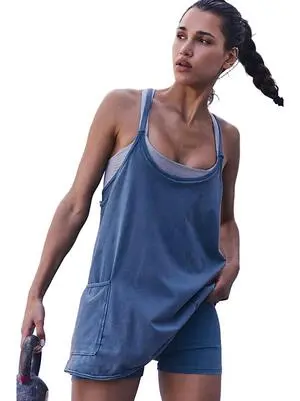Free People FP Movement Hot Shot Mini Dress With Built-in Shorts Riptide