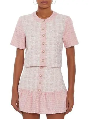 Amanda Uprichard Braswell Short Sleeve Top - Pennington Tweed