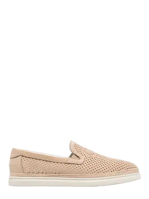 Casadei Nabuk Leather Loafers - Neutrals