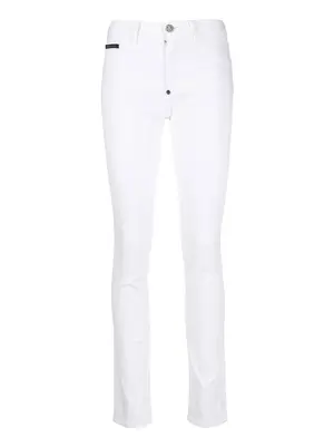 Philipp Plein Mid-rise Jeggings - White