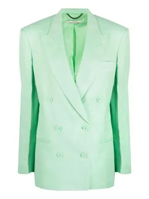 Stella McCartney Peak-lapels Double-breasted Blazer - Green