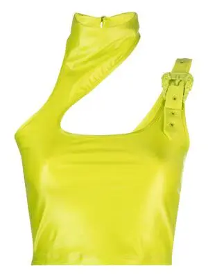 Versace Cut-out Crop Top - Yellow