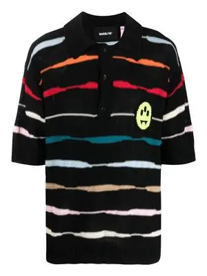 BARROW Knitted Polo Shirt - Black