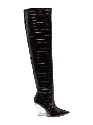 STUART WEITZMAN Lucite 100mm Thigh-high Boots - Red