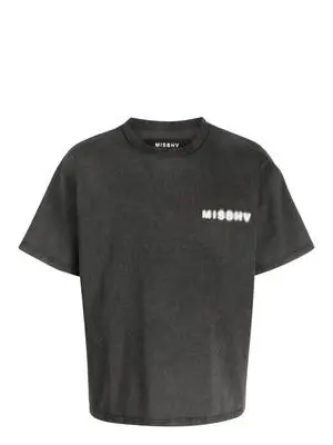 MISBHV Logo-print Cotton T-shirt - Grey
