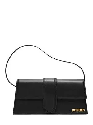 Jacquemus Long Le Bambino Leather Shoulder Bag 990 Black