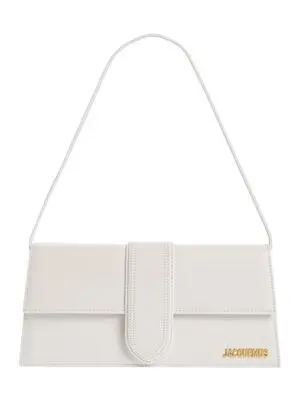 Jacquemus Long Le Bambino Leather Shoulder Bag - White