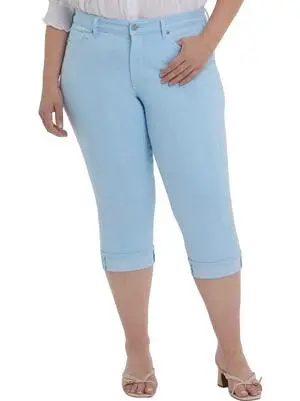 NYDJ NYDJ Marilyn Cool Embrace® Cuff Crop Straight Leg Jeans Aquatic