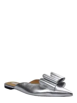 ZIGI Finland Pointed Toe Mule - Silver Leather