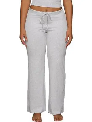 SKIMS Stretch Cotton Sleep Pants - Light Heather Grey