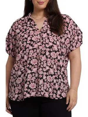 NYDJ Becky Georgette Popover Top - Lilla Garden