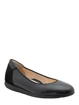 ARA Ballet Flat - Black Calf