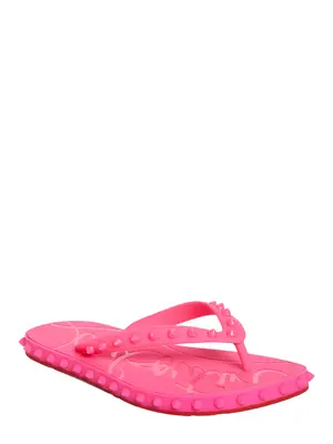 CHRISTIAN LOUBOUTIN Christian Louboutin Super Loubi Flip Flop Fluo Pink
