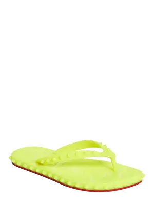 CHRISTIAN LOUBOUTIN Christian Louboutin Super Loubi Flip Flop Fluo Yellow