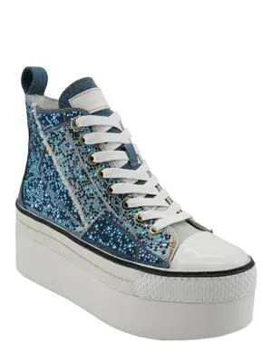 ZIGI ZIGI Carmensa High-Top Platform Sneakers Blue Denim