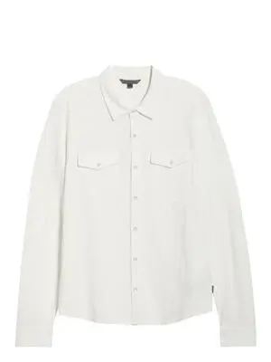 John Varvatos Cotton Snap-up Western Shirt - White
