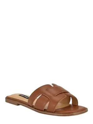 Nine West Germani Slide Sandal - Dark Natural