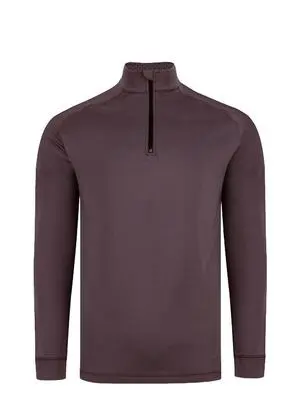 SWANNIES Graham Quarter Zip Golf Pullover Maroon Heather