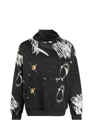 VIVIENNE WESTWOOD Planets-print Pullover Sweatshirt - Black
