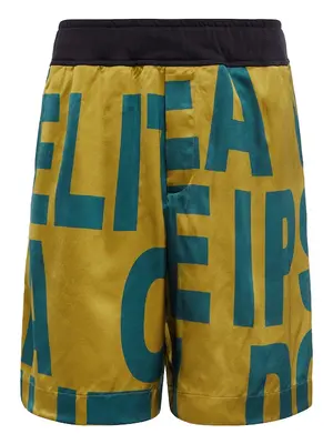Dries Van Noten Printed Jersey Shorts - Green