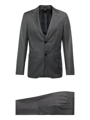 Zegna Single-breasted Virgin Wool Suit - Grey