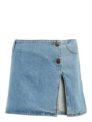 Magda Butrym Low-rise Denim Mini Skirt - Blue