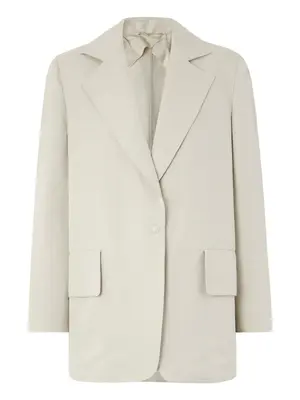 Max Mara Mosa Cotton And Linen-blend Blazer - Neutrals