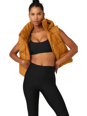 Alo Yoga Gold Rush Puffer Vest Toffee