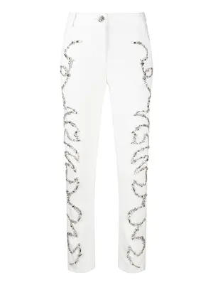 Philipp Plein Cady Slim Trousers - White