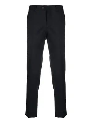 LARDINI Straight-leg Wool Trousers - Blue