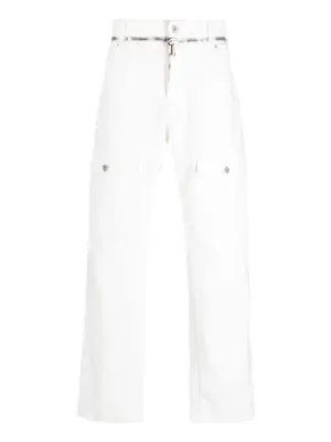 Balmain Zip-detail Straight-leg Jeans - White