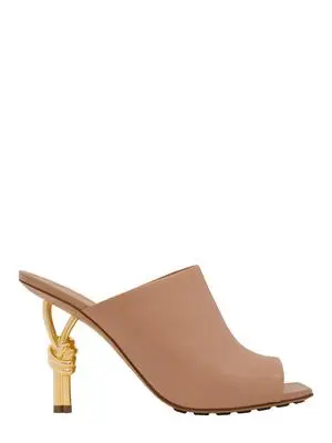 Bottega Veneta Leather Knot Mules 90 - Nude