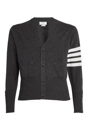 Thom Browne Cashmere Button-Up Cardigan Grey