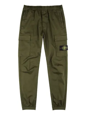 Stone Island Stone Island Stretch-Cotton Cargo Trousers Olive
