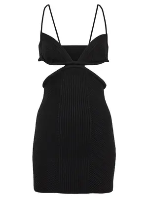 Off-White Cutout Minidress - Black