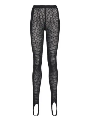 Khaite Lace Stirrup Leggings - Black