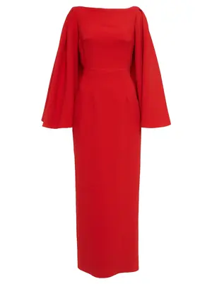 EMILIA WICKSTEAD Niesha Crêpe Midi Dress - Red