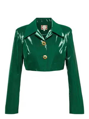 MISS SOHEE Cropped Jacket - Green