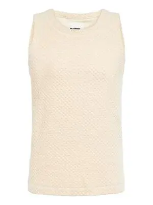 JIL SANDER Cotton-blend Tank Top - Beige