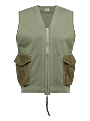 C.P. COMPANY Cotton Jersey Vest - Green