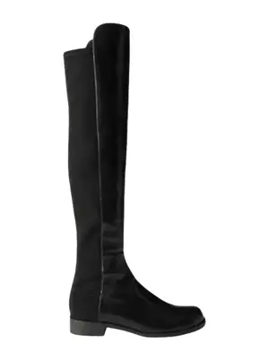 STUART WEITZMAN 5050 Lift Leather And Stretch Over-the-knee Boots - Black