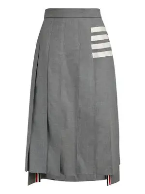 Thom Browne Pleated Midi Skirt - Grey