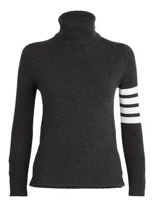 Thom Browne Cashmere Rollneck Sweater - Grey