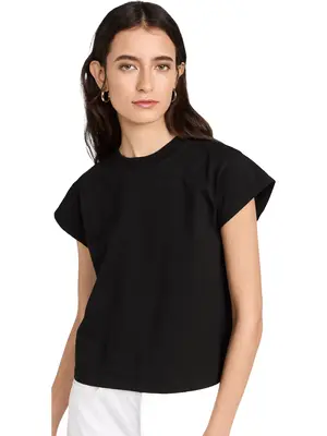 AGOLDE Bryce Cap-sleeve T-shirt - Black