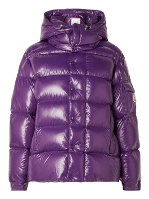 Moncler Moncler Maya Quilted Shell Down Jacket Purple